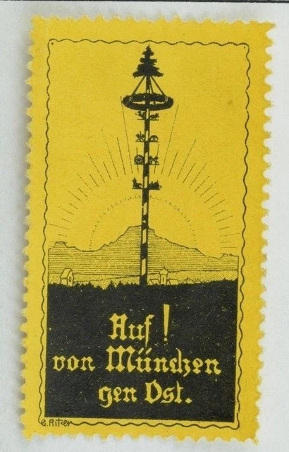1890'S-1910 HUF VON Munchen Gen Dst. Poster Stamp Label Original F1 £5. ...