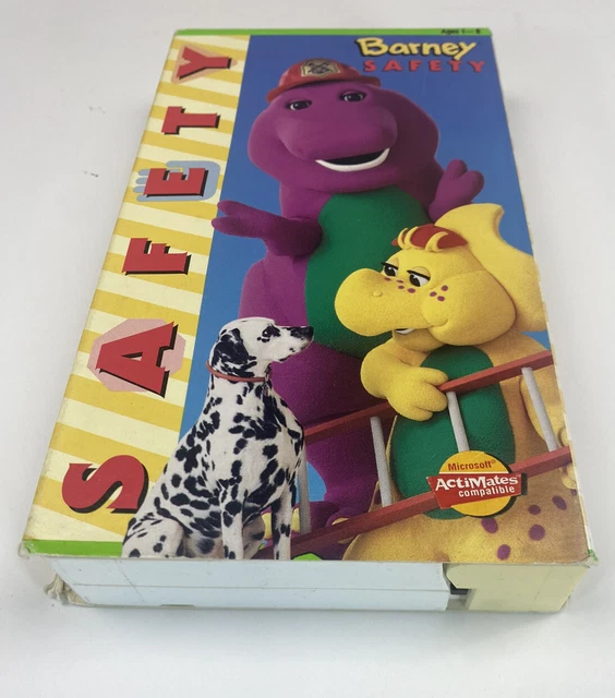 BARNEY SAFETY VHS Home Video Tape 1995 Lyons Group RARE Sing-Along ...