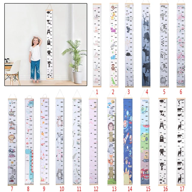 KIDS HEIGHT GROWTH Ruler Chart Children Wall Hanging Personalised ...