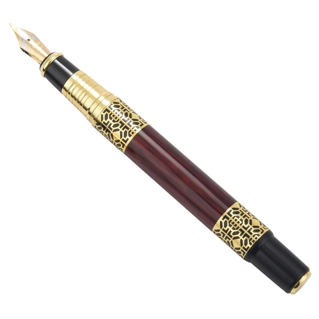 CHINESE CLASSICAL FOUNTAIN Pen Golden Metal Wood Signature Pen for ...