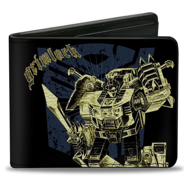BI-FOLD WALLET TRANSFORMERS GRIMLOCK Sword Pose and Autobot Shield ...