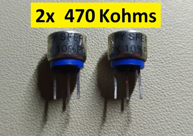 2X POTENTIOMÈTRE RÉSISTANCE ajustable 470k 470Kohm GAMME MILITAIRE P8PY ...