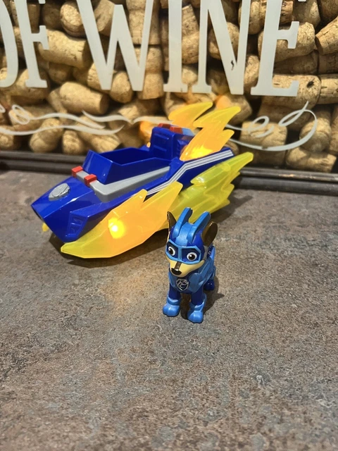 PAW PATROL MIGHTY Pups Chase Light Up Vehicle And Chase Pup Figure £11. ...