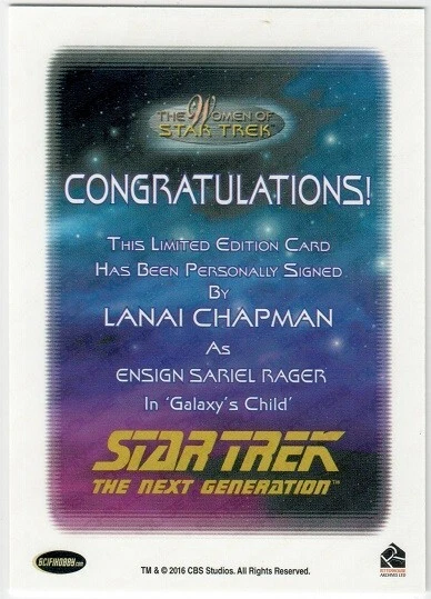 WOMEN OF STAR Trek A&I - Lanai Chapman as Ensign Sariel Rager - Auto ...