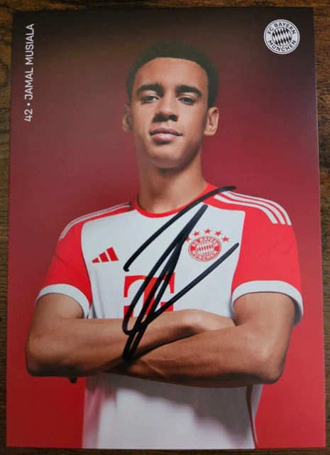 JAMAL MUSIALA FC Bayern München Autogrammkarte 2023/24 Original EUR 10 ...