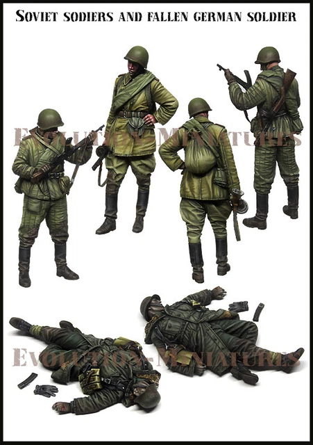 EVOLUTION MINIATURES 35243, SOVIET SOLDIERS AND FALLEN GERMAN SOLD (3 ...