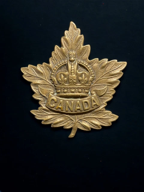 CAP BADGE CANADA Regiment Maple Leaf Kings Crown On Lugs £6.00 ...
