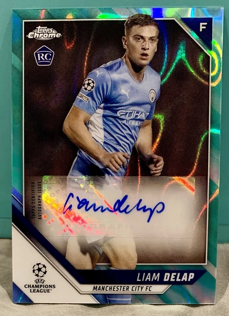 LIAM DELAP ROOKIE Auto Aqua Lava Refractor 2021-2022 Topps Chrome RC £ ...