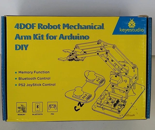 KEYESTUDIO 4DOF ROBOT Mechanical Arm Kit For Arduino DIY Open Box New ...