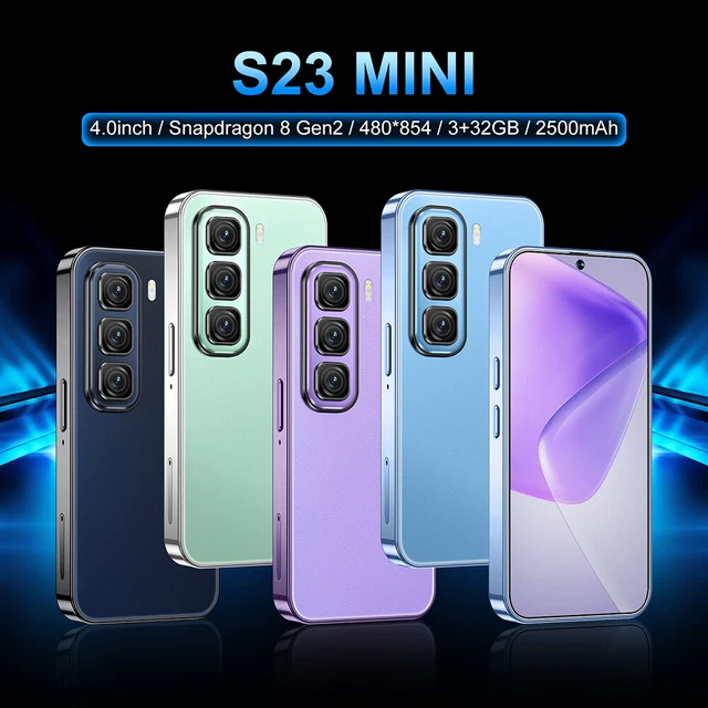 SMARTPHONE S23 MINI 4G débloqué Android 4,0 pouces 32 Go 2500mAh double SIM 2025 EUR 68,39 ...