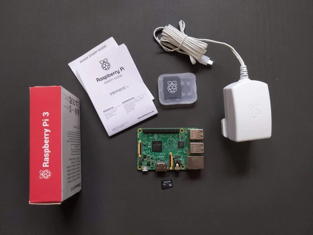 RASPBERRY PI 3 Model B Single Board Computer with Power Supply $38.21 ...