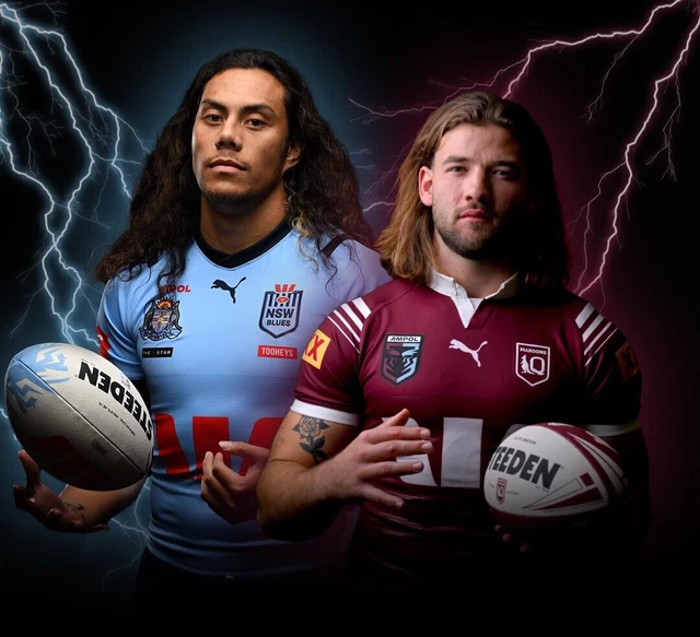 QLD MAROONS NSW BLUES STATE OF ORIGIN NRL rugby TEAM PLAYER POSTER ...