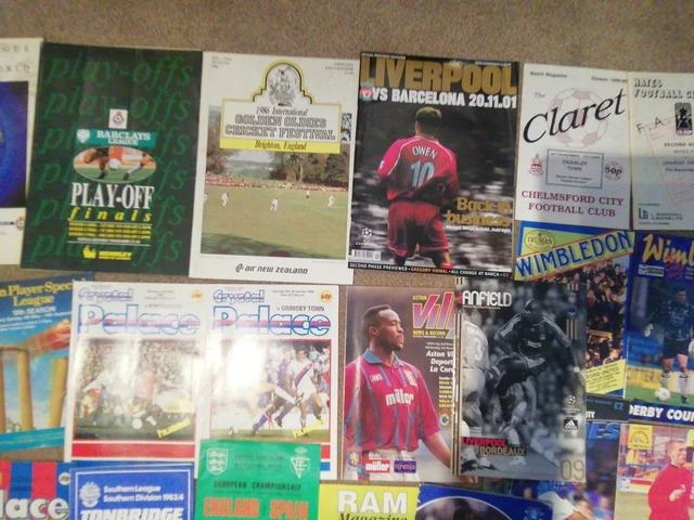 SPORT 1960S TO 1990s Vintage Memorabilia Football Cricket Programmes £ ...