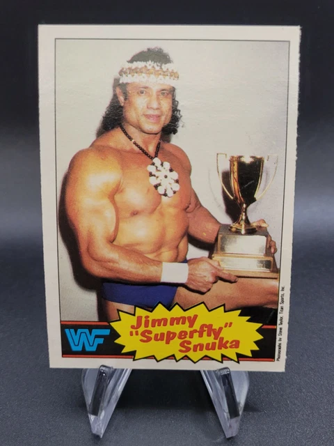 1985 OPC WWF Wrestling Jimmy "Superfly" Snuka #6 RC Rookie Nice EUR 30 ...
