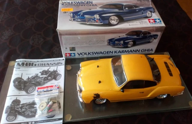 TAMIYA 1/10 R/C Volkswagen Karmann Ghia M-06L #58677 + ESC/Rx + #54194 ...