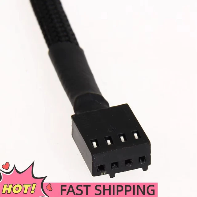 5PCS 4 PIN PWM Connector Case Fan Extension Power Cable Extending Cable ...