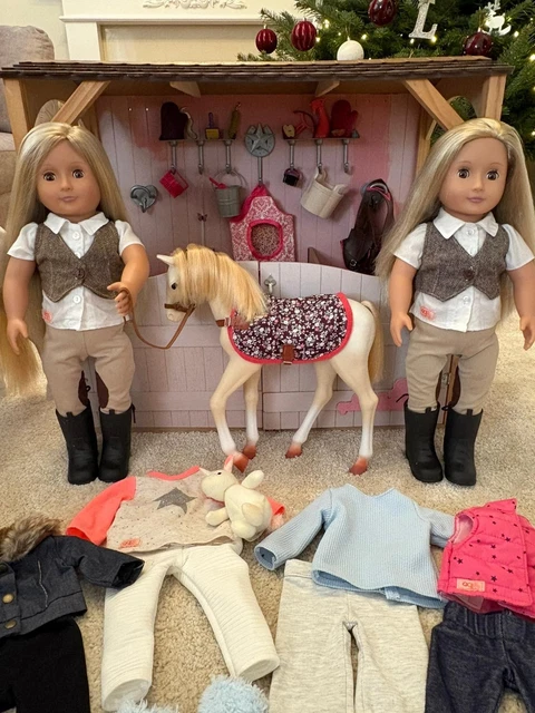 OUR GENERATION FULL Set ,Horses ,Dolls Clothes Pre Loved Condition £68. ...