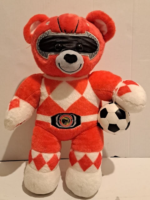 BUILD-A-BEAR MIGHTY MORPHIN Power Rangers Red Ranger Bear Kids Soft ...