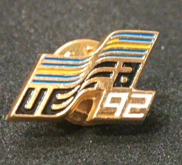 SPILLA PINS DISTINTIVO Stemma Simbolo Badge Logo Crest Europei 92 ...