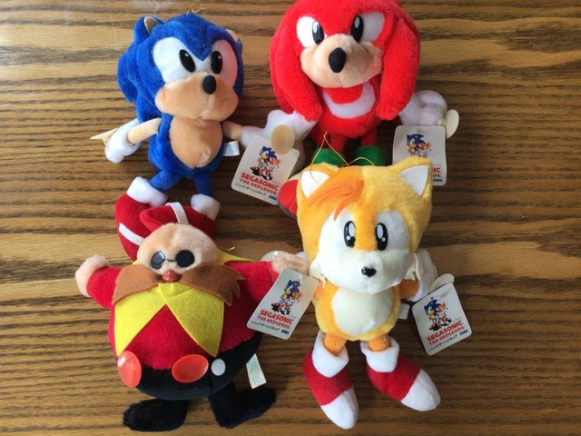 SONIC THE HEDGEHOG Plush Toy Set vintage Retro 1995s SEGA Rare Prize ...
