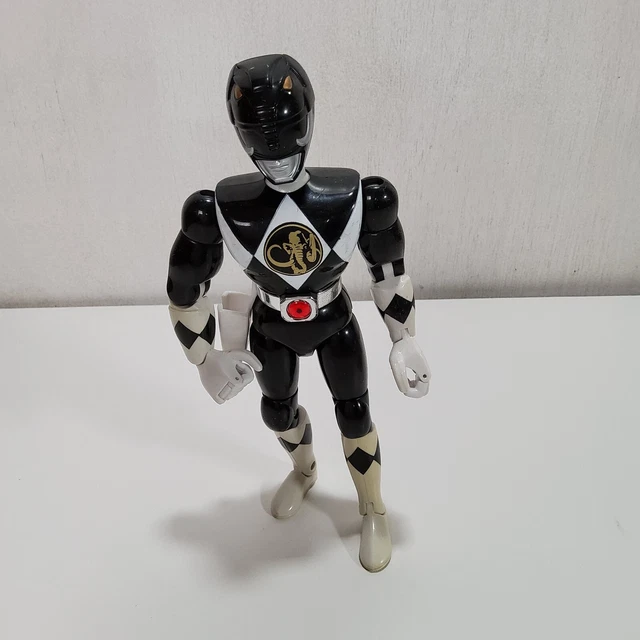 MIGHTY MORPHIN POWER Rangers Black Ranger Karate Kicking Figure Bandai 1994 £6.95 - PicClick UK
