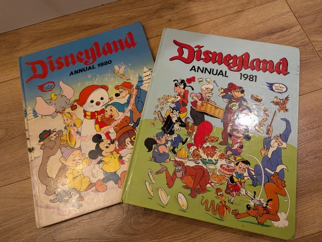 DISNEYLAND UK ANNUAL 1980 & 1991 Bundle Lot Fleetway Vintage Disney ...