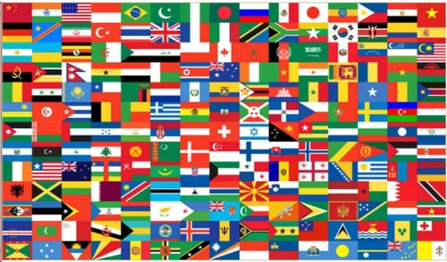 COUNTRIES OF THE World Flag - Flags - All Nations - (195 Countries 5’x3 ...