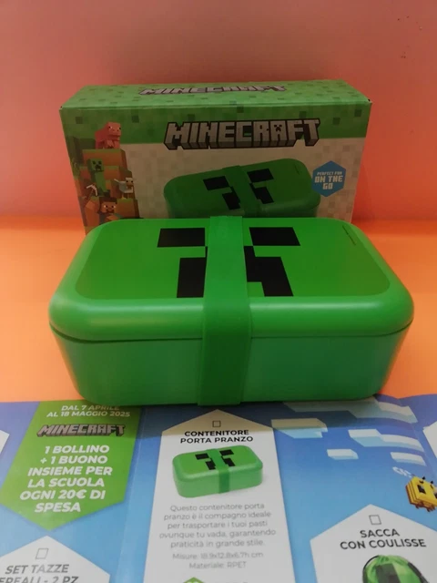 CONAD MINECRAFT 2025 Contenitore Porta Pranzo Merenda Colleziona L ...