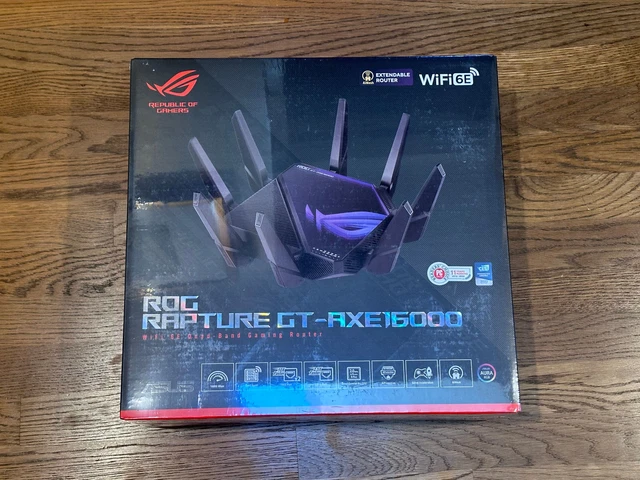 ASUS ROG RAPTURE GT-AXE16000 Quad-Band Wi-Fi 6E Gaming Router $375.00 ...