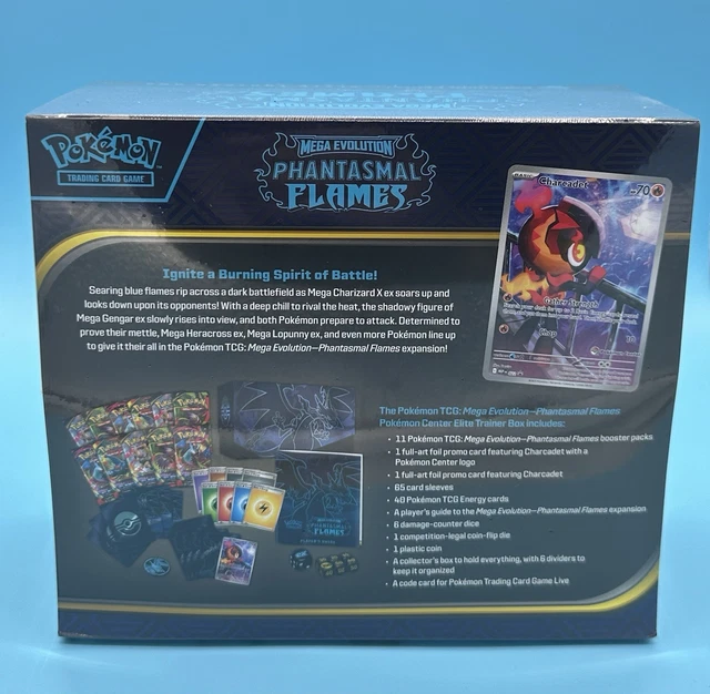 POKEMON MEGA EVOLUTIONS Phantasmal Flames POKEMON CENTER ETB Sealed ...
