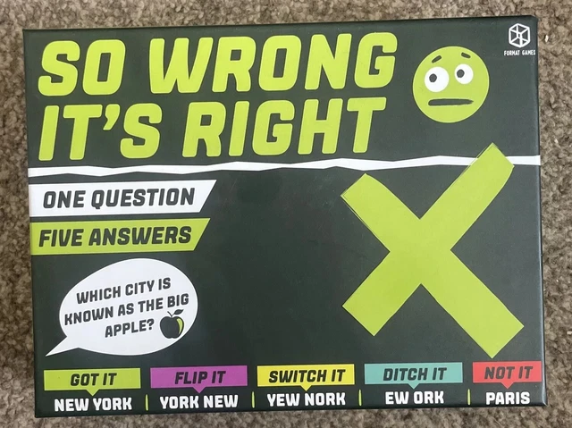 SO WRONG IT'S Right The Trivia Game With A Difference Quiz Family Game ...