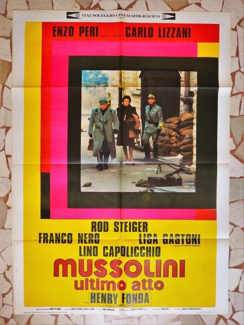 MANIFESTO MUSSOLINI ULTIMO ATTO Rod Steiger Henry Fonda Franco Nero ...