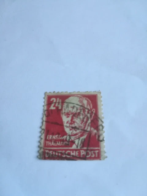 BRIEFMARKE, DEUTSCHE POST, DDR, 24 pfennig, Ernst Thälmann, 1952, gestempelt EUR 2,20 - PicClick DE