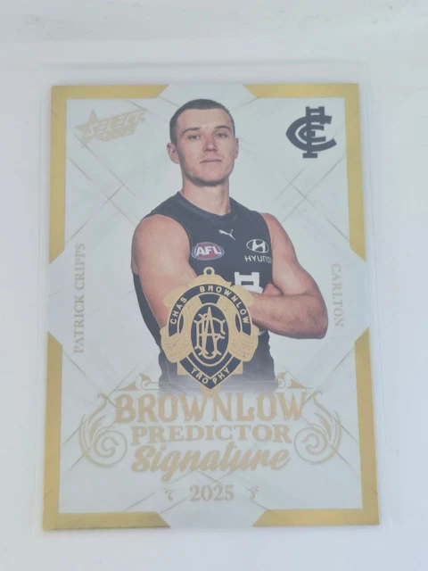 AFL FOOTY STARS 2025 Brownlow Predictor Signature #BPSG11 | P. Cripps ...