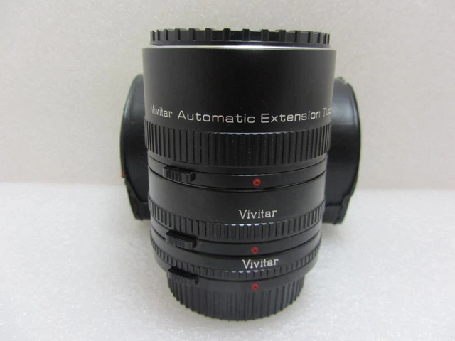 VIVITAR AUTOMATIC EXTENSION Tube AT-21 36mm 20mm 12mm Olympus OM Mount ...