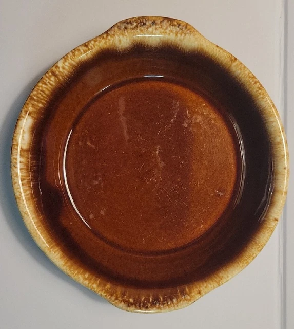 VINTAGE HULL BROWN Drip Pottery 7" LUGGED CEREAL BOWL $12.00 - PicClick