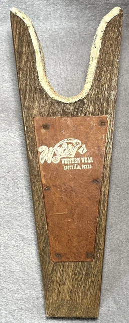 VINTAGE WELTY’S WESTERN WEAR Kerrville Texas Boot Jack Show Horn Boots ...