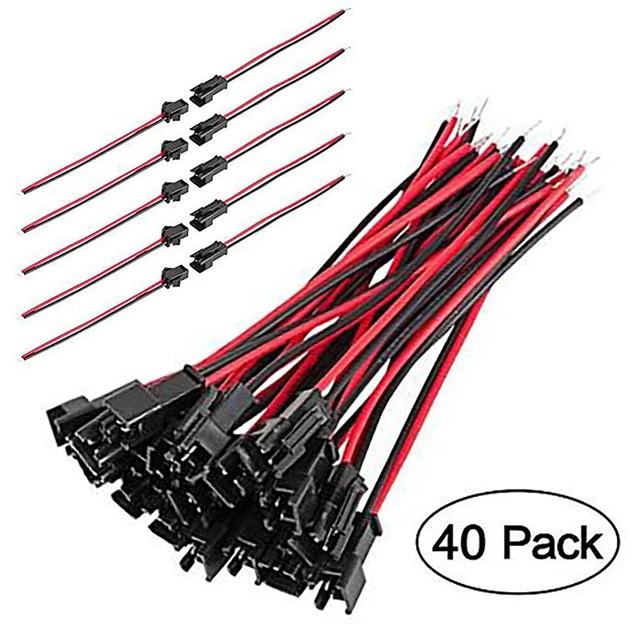 TINNED COPPER JST SM Connector 2 Pin Male and Female Connector Adapter ...