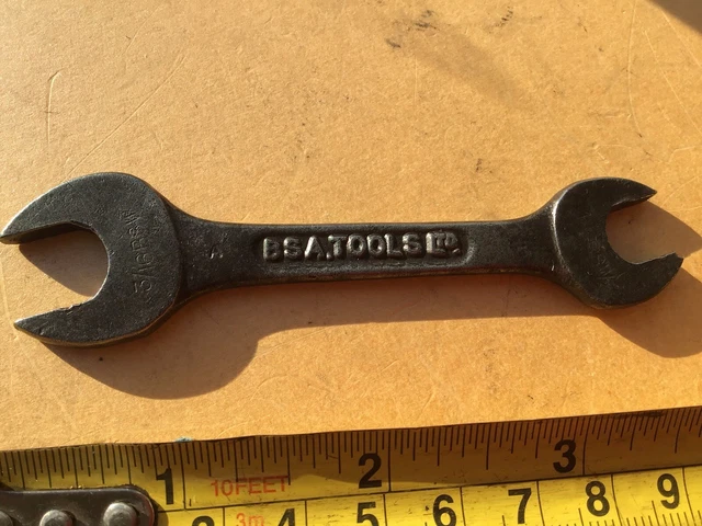 BSA TOOLS LTD Ww2 1944 Motorcycle Tool Kit Vintage Spanner 1/8 - 3/16 ...