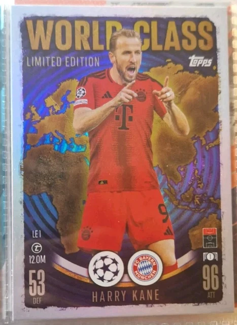 HARRY KANE TOPPS Match Attax 2024/25 World Class Limited Edition Bayern Munich £2.50 - PicClick UK
