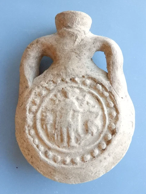 AMPULLA C.600 TERRA Cotta Pilgrim Flask 4" Tall, St. Menas £148.07 ...
