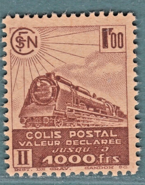 TIMBRE FRANCE 1942 Colis Postaux N° 187A-N**.B-Cote: 13 Euros-Vscan R/V ...