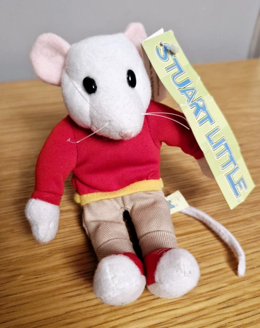 VINTAGE STUART LITTLE MOUSE 6" Cuddly Soft Beanie Plush Toy With Tags ...