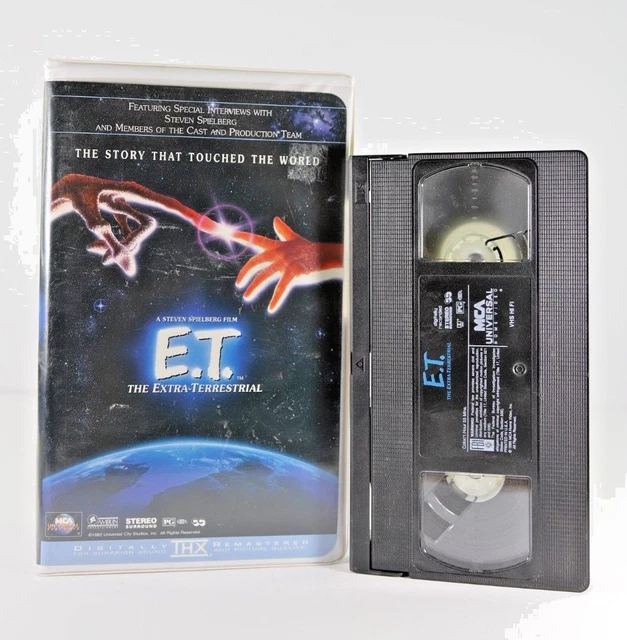VINTAGE E.T. THE Extra Terrestrial VHS THX Digital Remastered Clamshell ...