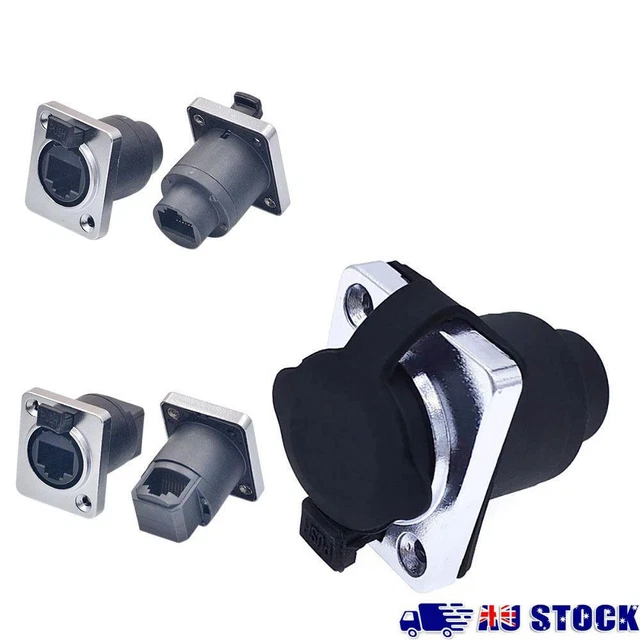 WATERPROOF RJ45 ETHERNET Connector with Rubber Cover Aviation Plug ...