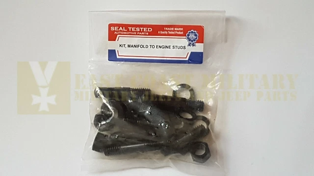 WILLYS MB & Ford Gpw Cj2A/Cj3A/M38 Inlet & Exhaust Manifold Stud And ...