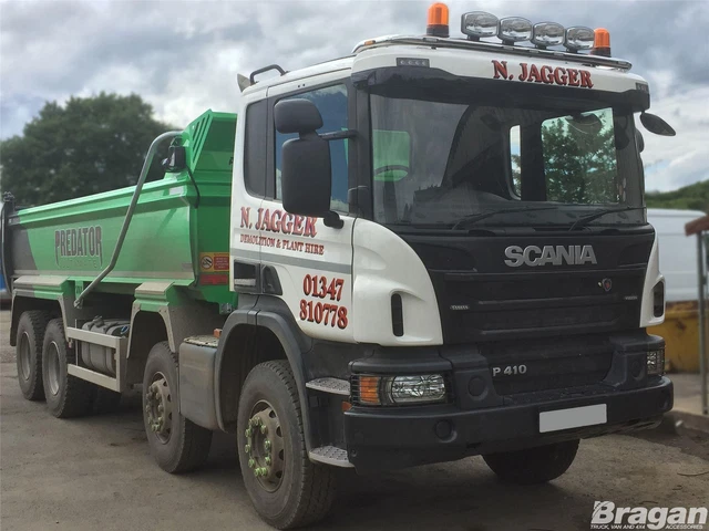 ROOF BAR+SPOTS X6+LEDS+AMBER Beacon+Horns To Fit Scania P G R Pre 2009 ...