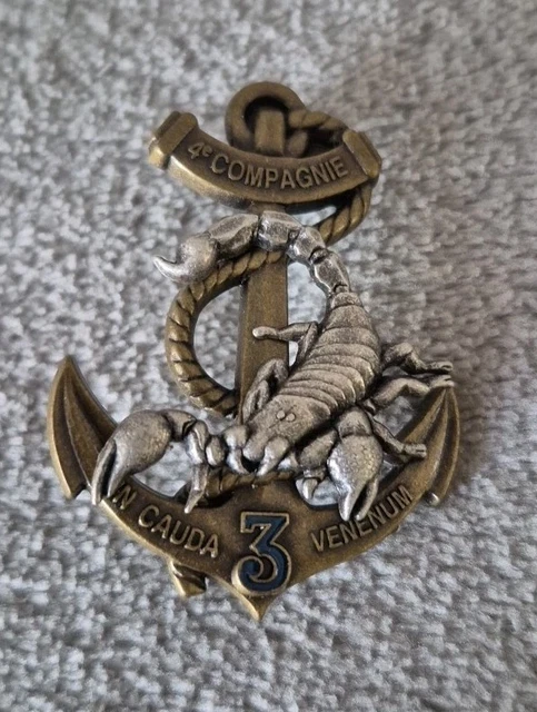INSIGNE 3 E RIMA régiment d'infanterie de marine 4 e compagnie JY Segalen 1994 EUR 15,00 ...