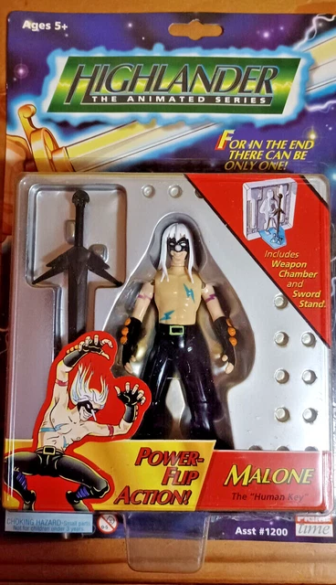 VINTAGE HIGHLANDER THE Animated Series Malone Figure 1996 Moc £16.31 ...