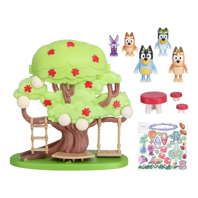 BLUEY TREE PLAYSET with Secret Hideaway, Flower Crown and Fairy Action ...